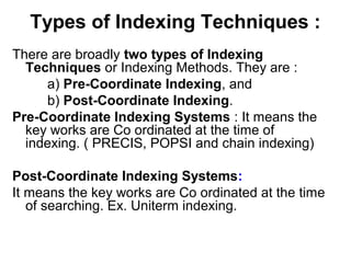 Chain indexing | PPT