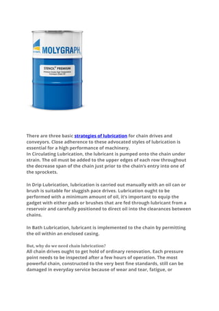 Chain lubrication | PDF