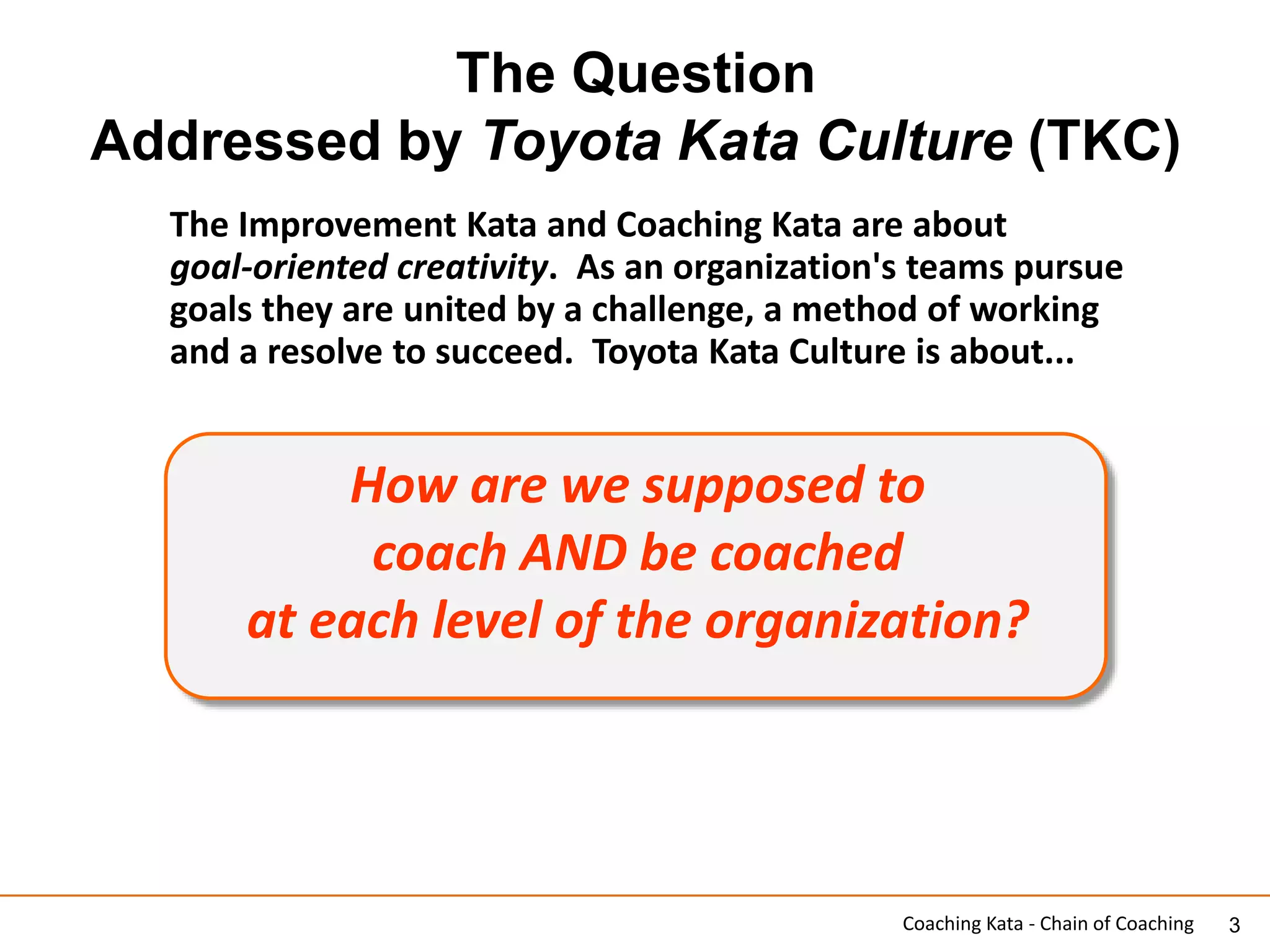 The Coaching Kata Chain of Coaching | PPTX