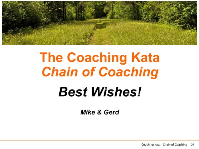 The Coaching Kata Chain of Coaching | PPTX