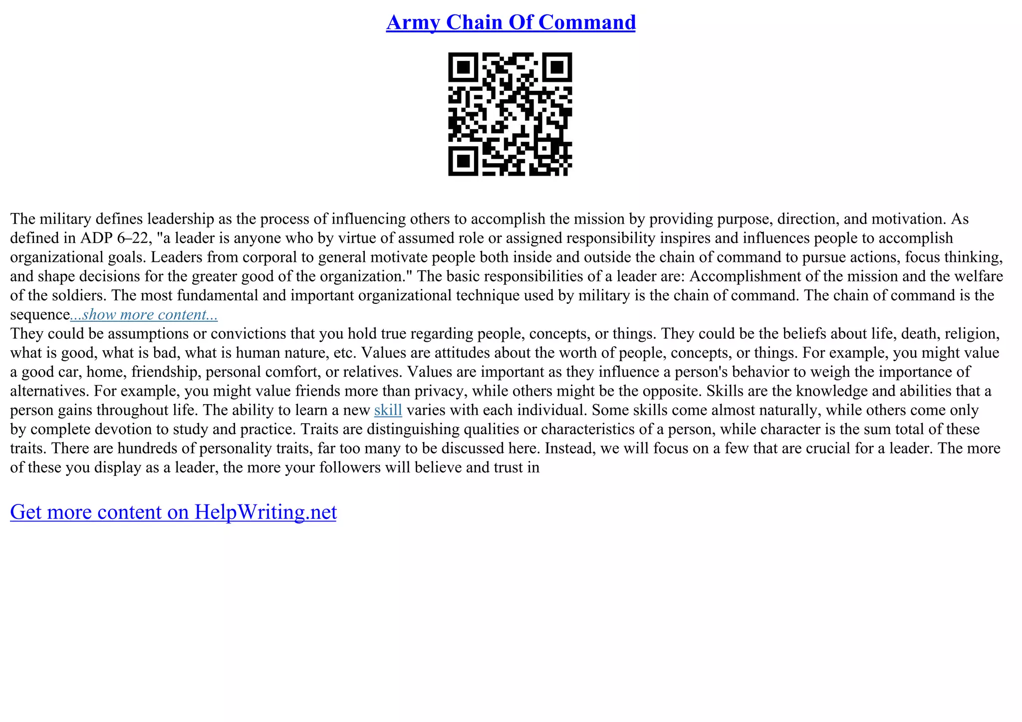 Chain Of Command In Organizational Behaviour | PDF