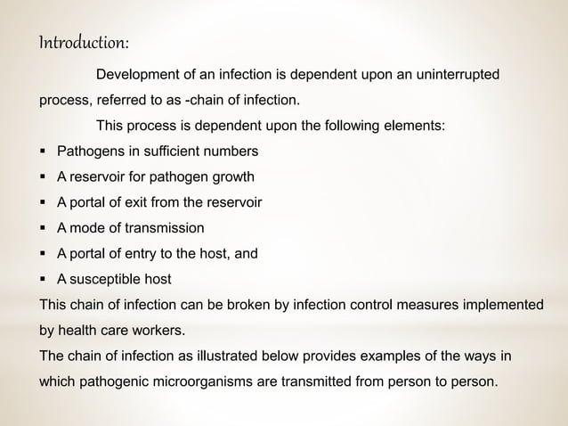 Chain of infection | PPTX