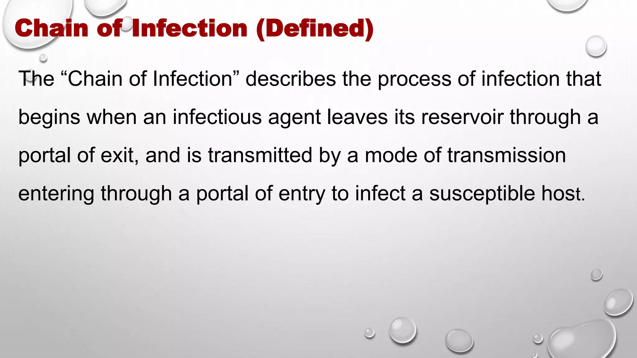 Chain of infection | PPTX
