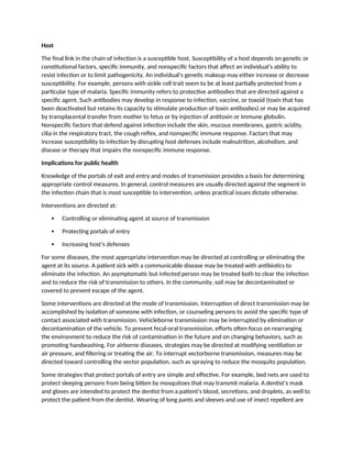 Lecture notes on Chain of Infection and Their Transmissions | DOCX