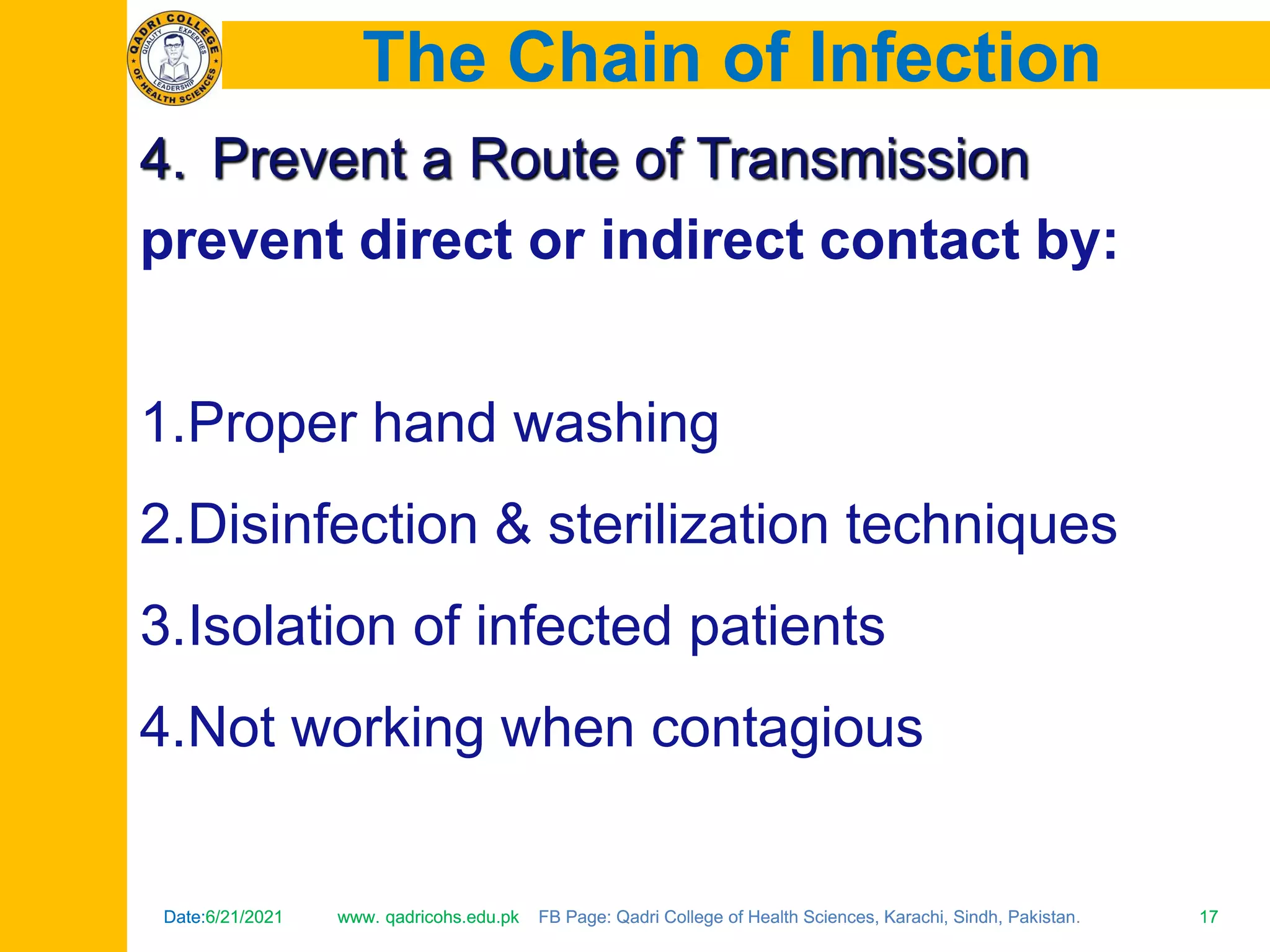 Chain of infection | PDF
