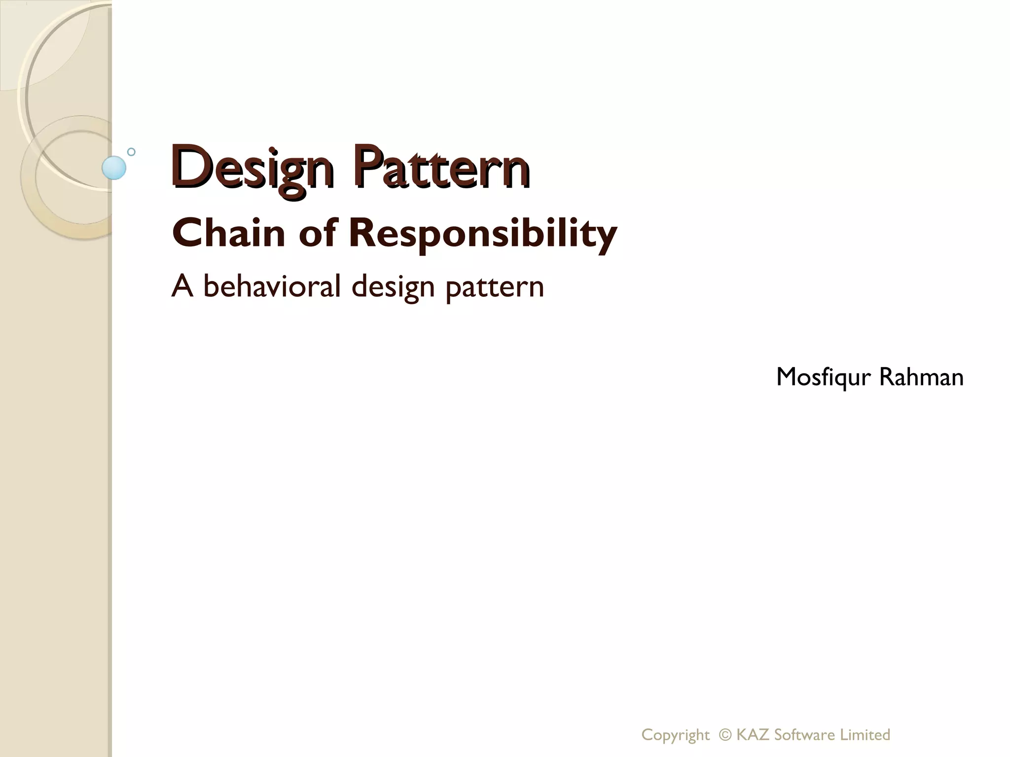 Chain of responsibility | PPT