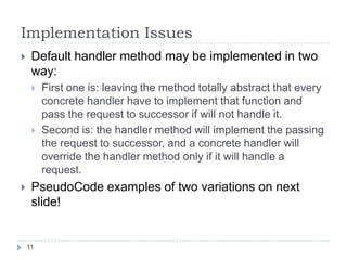 Chain of Responsibility Pattern | PPTX | Programming Languages | Computing