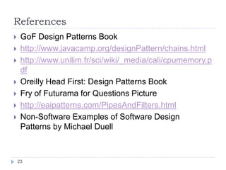 Chain of Responsibility Pattern | PPTX | Programming Languages | Computing