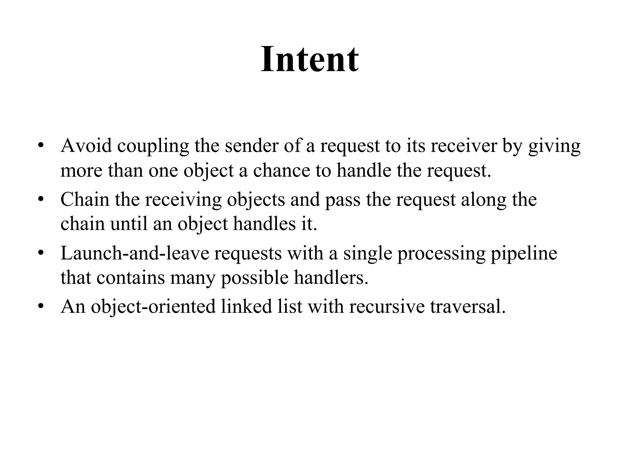 Chain of responsibility pattern | PPTX | Programming Languages | Computing