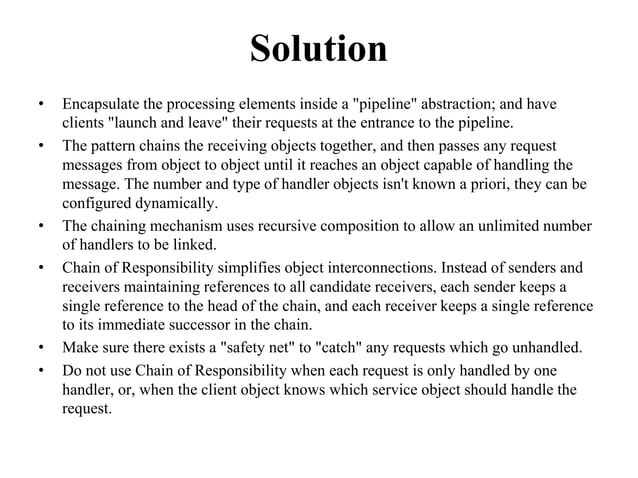 Chain of responsibility pattern | PPT