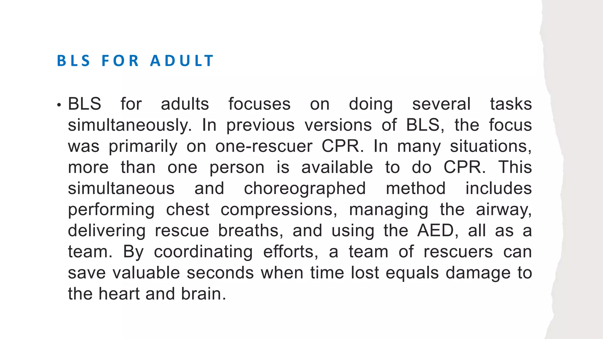 CHAIN OF SURVIVAL- BLS ALGORITHM FOR ADULT.pptx