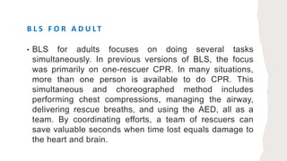 CHAIN OF SURVIVAL- BLS ALGORITHM FOR ADULT.pptx | First Aid | Injuries