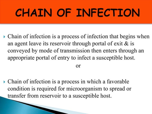 Chain of Infection | PPTX | Infectious Diseases | Diseases and Conditions
