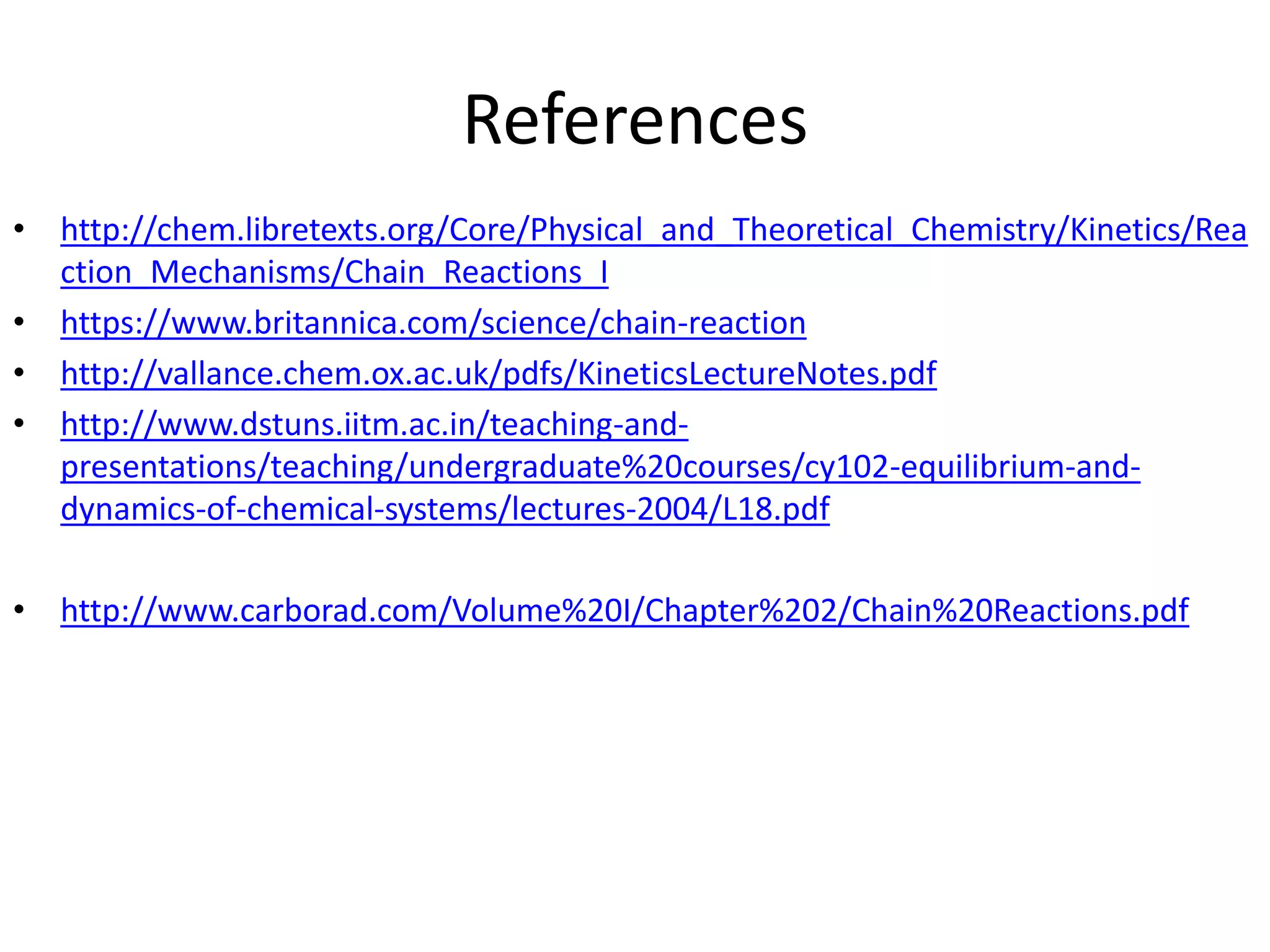 Chain reactions | PPTX
