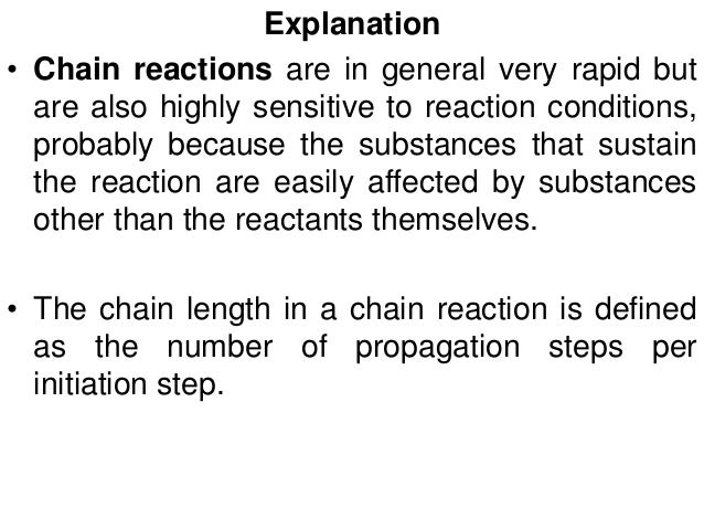 Chain reactions