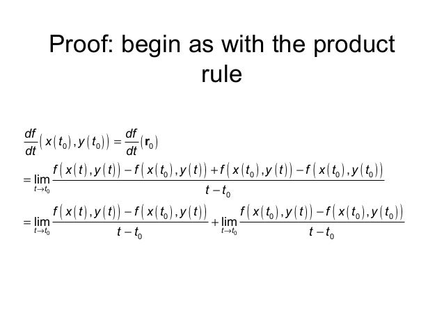 An Alternative Proof of the chain rule and definition of differentiab…