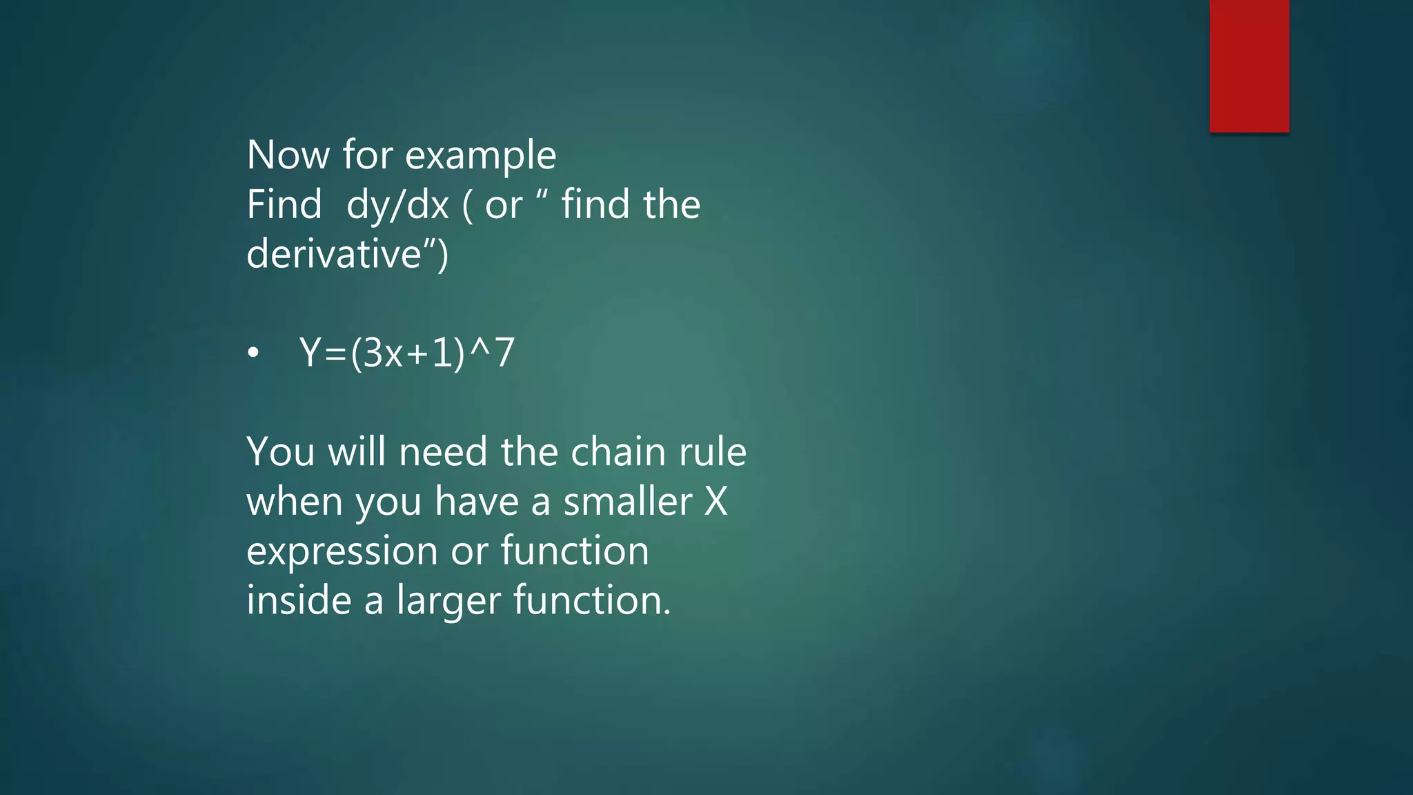 Chain rule ppt | PPTX