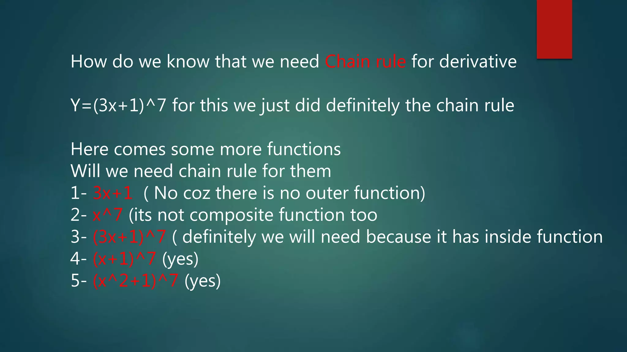 Chain rule ppt | PPTX