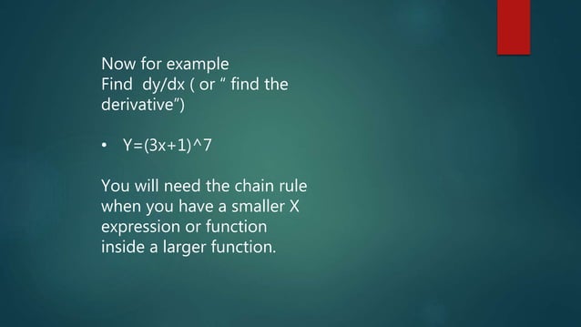 Chain rule ppt | PPTX | Chemistry | Science