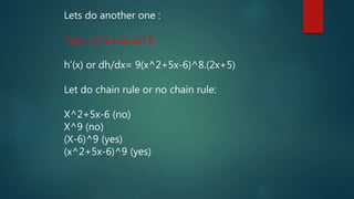 Chain rule ppt | PPTX