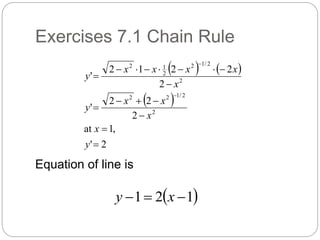 Chain rule solution key | PPTX