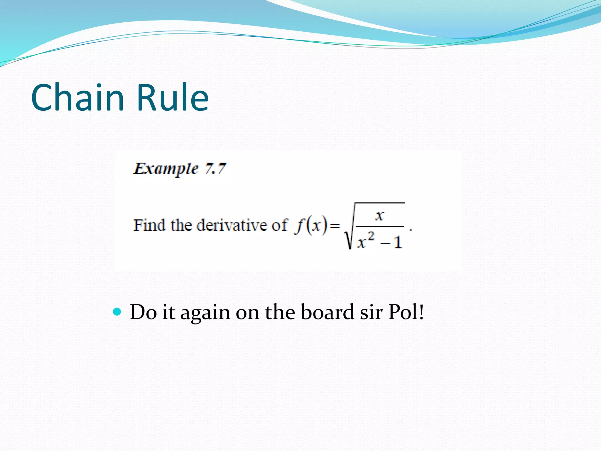 Chain rule & trigonometric functions | PPTX