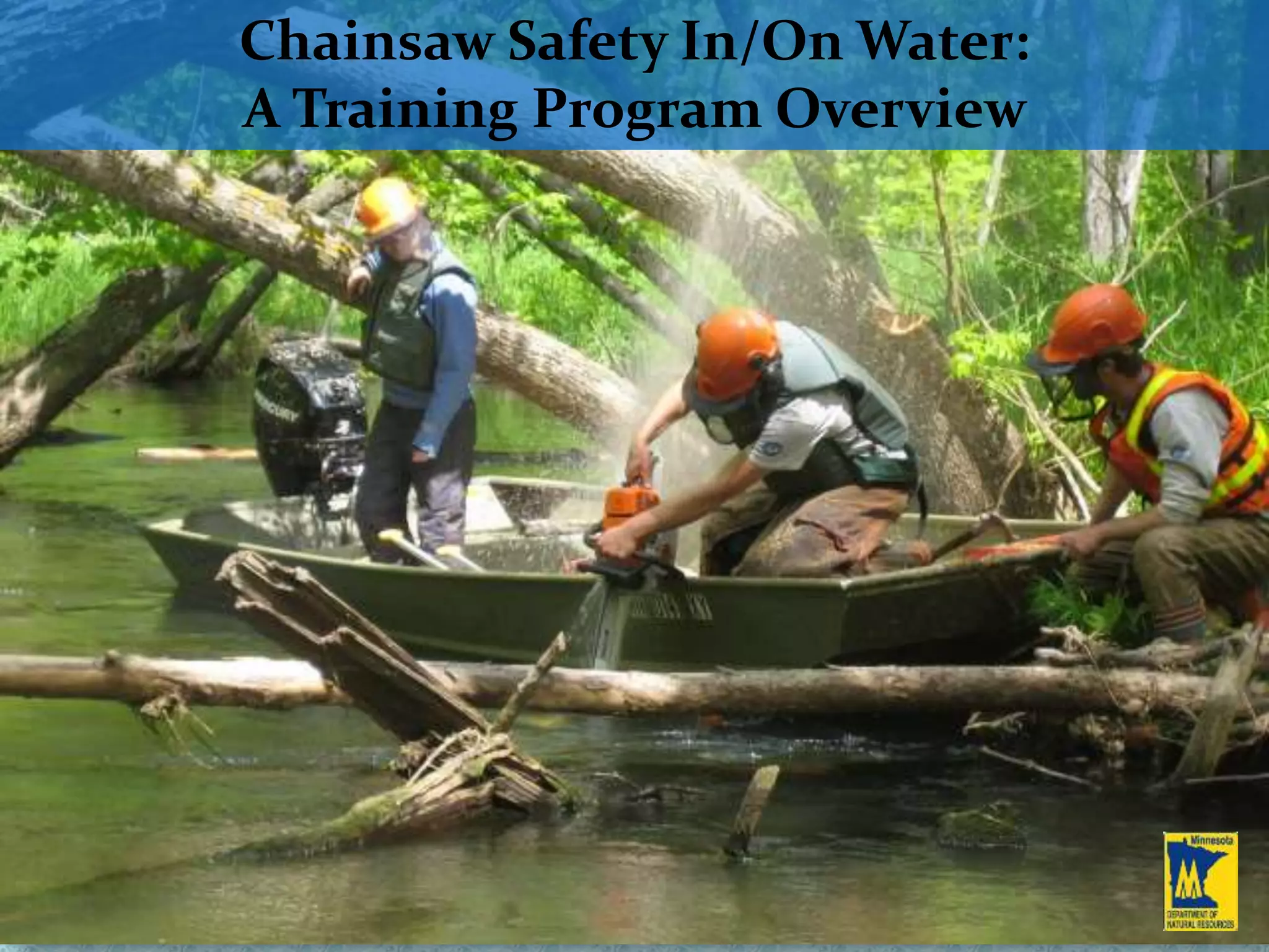 Chainsaw safety in and on water - Erik Wrede, Minnesota Department of ...