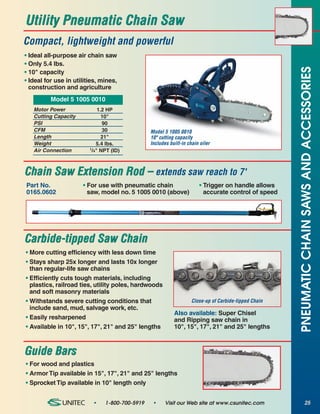 CS Unitec Chain Saws Catalog Pages | PDF