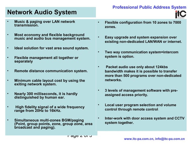 Chain store network audio system | PPT