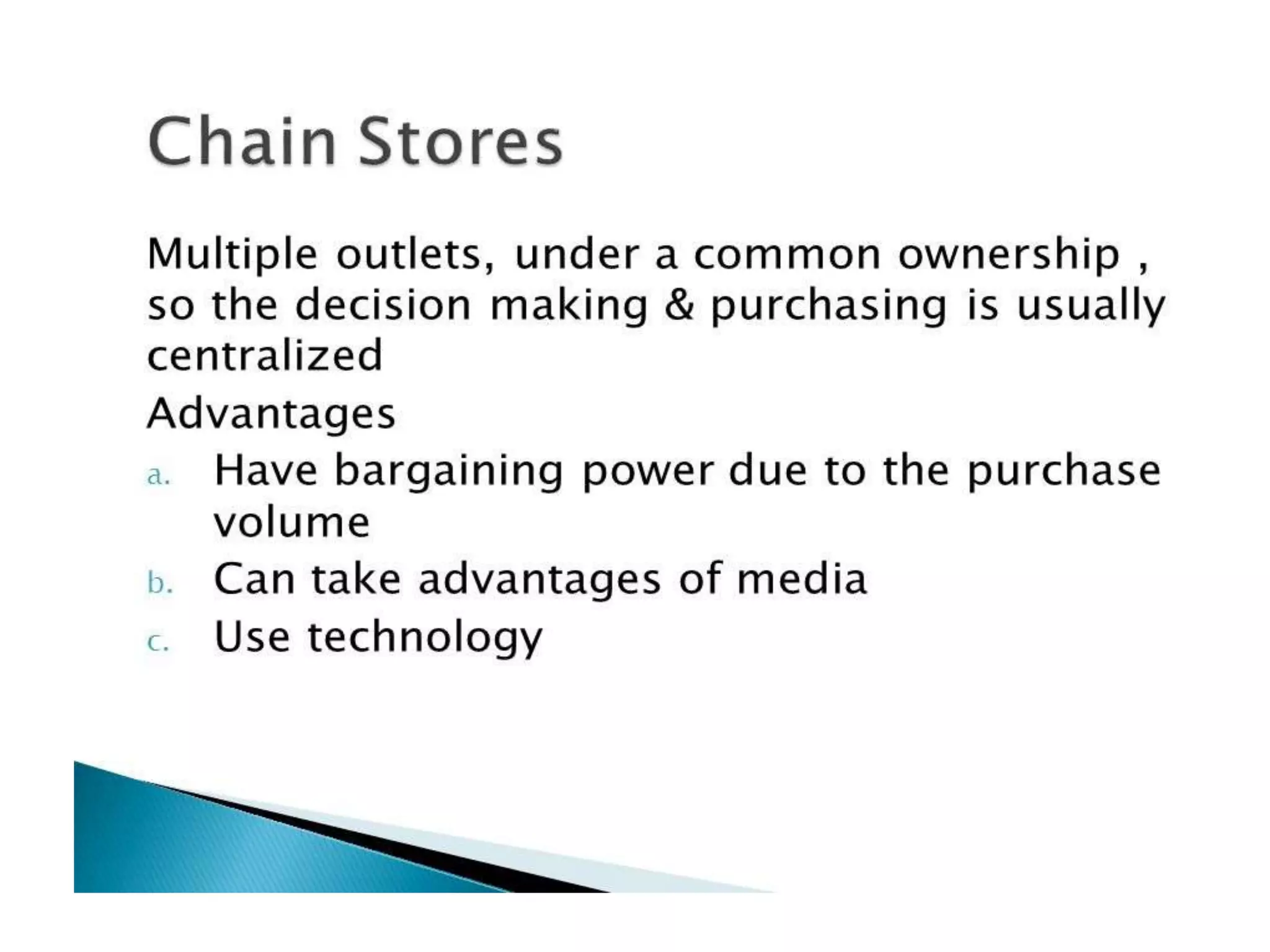 Chain stores | PPTX