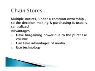 Chain stores | PPT