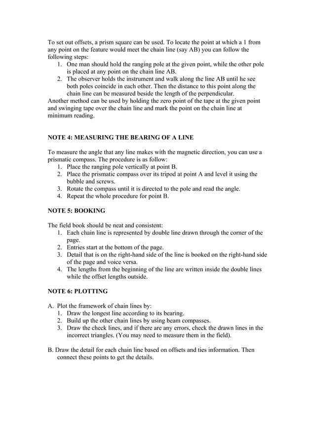 Chain surveying | DOC | Geography | Science