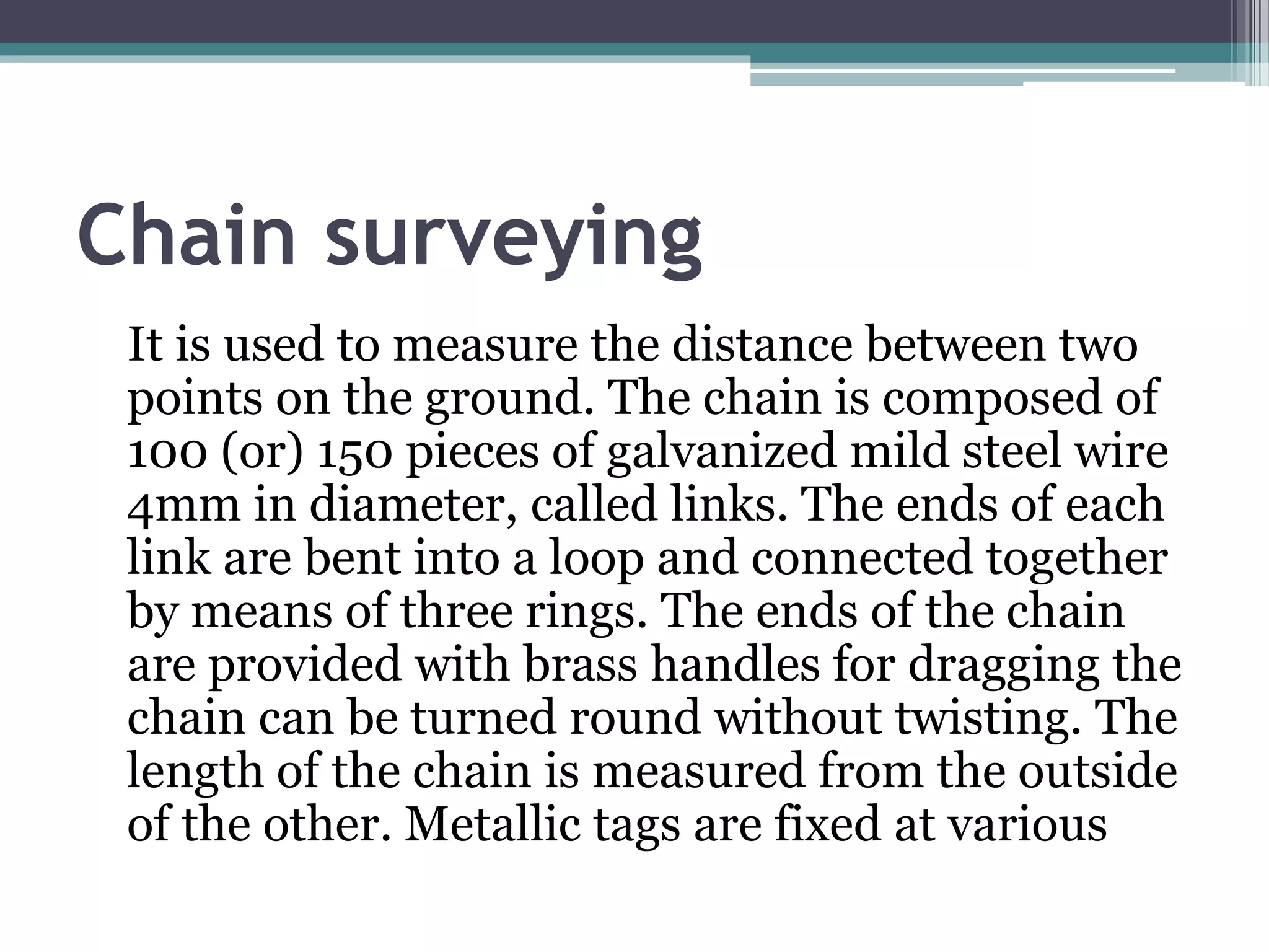 Chain surveying | PPTX
