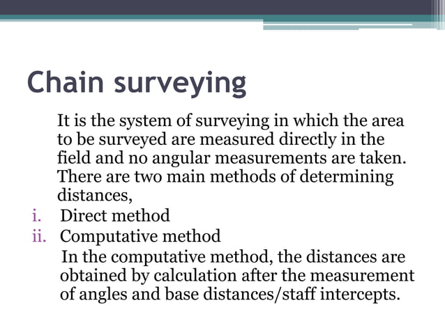 Chain surveying | PPTX | Physics | Science