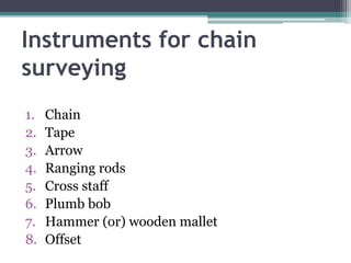 Chain surveying | PPTX