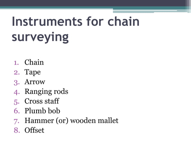 Chain surveying | PPTX | Physics | Science