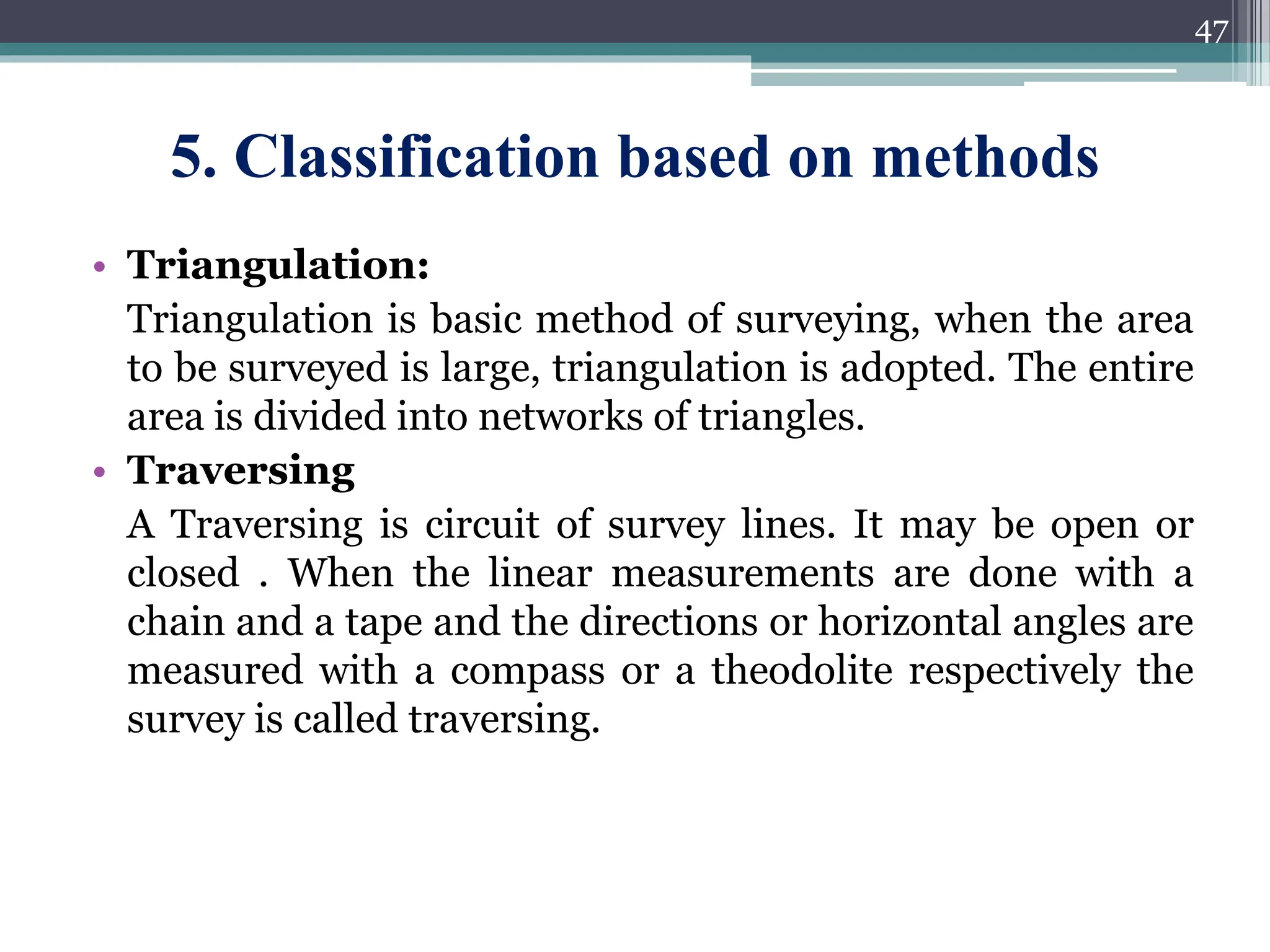 DEFINITIONS, PRINCIPLES AND CHAIN SURVEYING | PPTX