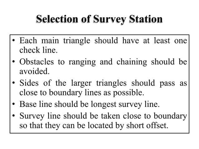 Chain surveying and offset | PPTX | Geography | Science