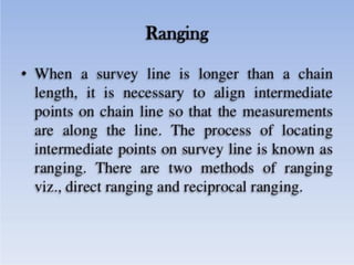 chain Survey for civil engineering in ppt | PDF