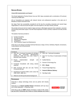 Chain Sys Corporate Profile | PDF