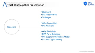 Chainyard BITA TYS presentation v0.1.11042019 | PPT