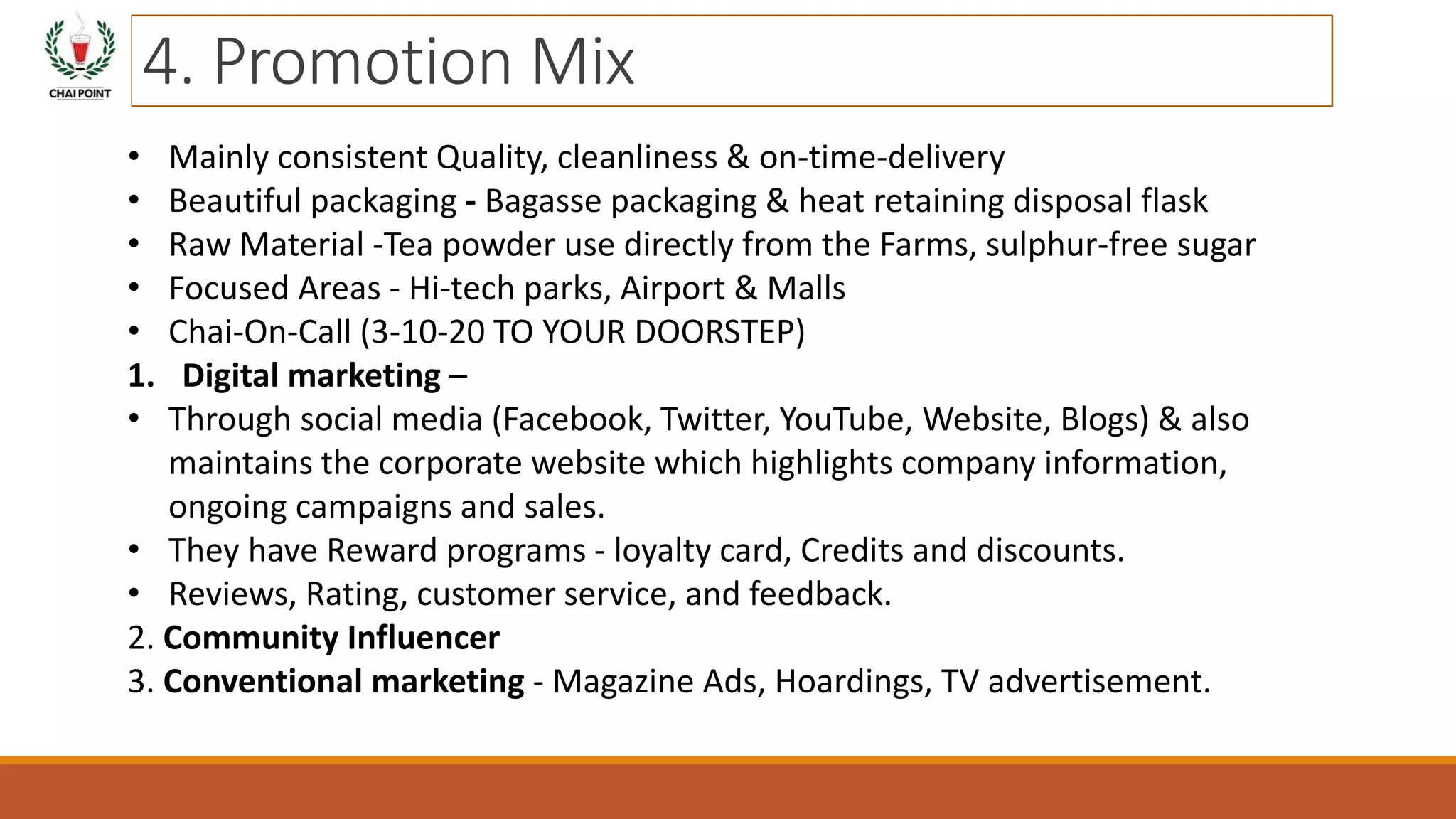 Chai Point - Marketing Mix Case Study & Business Analysis | PPTX