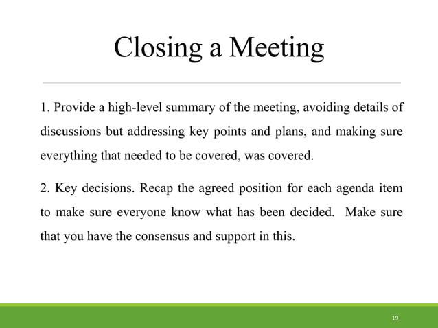 Chairing Meetings Successfully | PPTX | Business Expos & Conferences ...