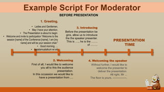 Chairing seminar_as a moderator in seminar | PDF