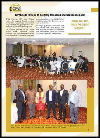 ICPAK Chairman's newsletter | PDF | Business Expos & Conferences | Events