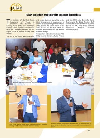 ICPAK Chairman's newsletter | PDF | Business Expos & Conferences | Events