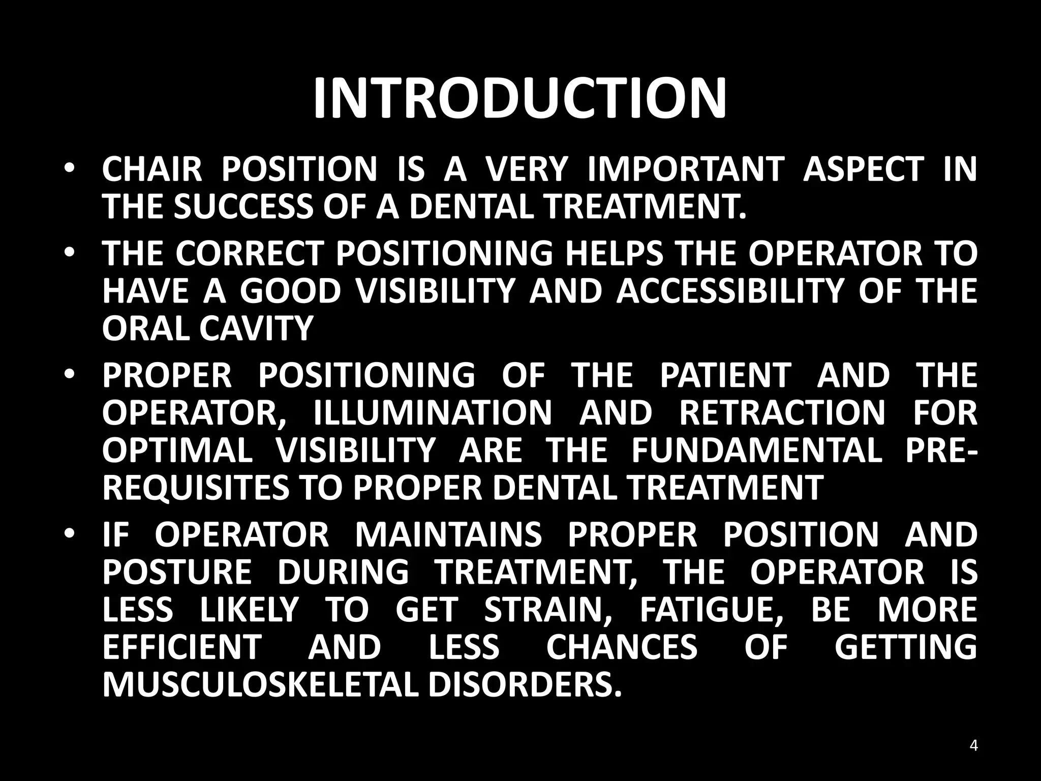 dental Chair position | PPTX