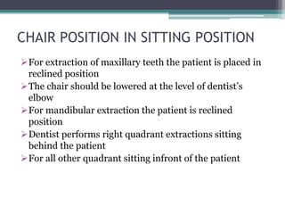 Chair position and finger rest | PPTX