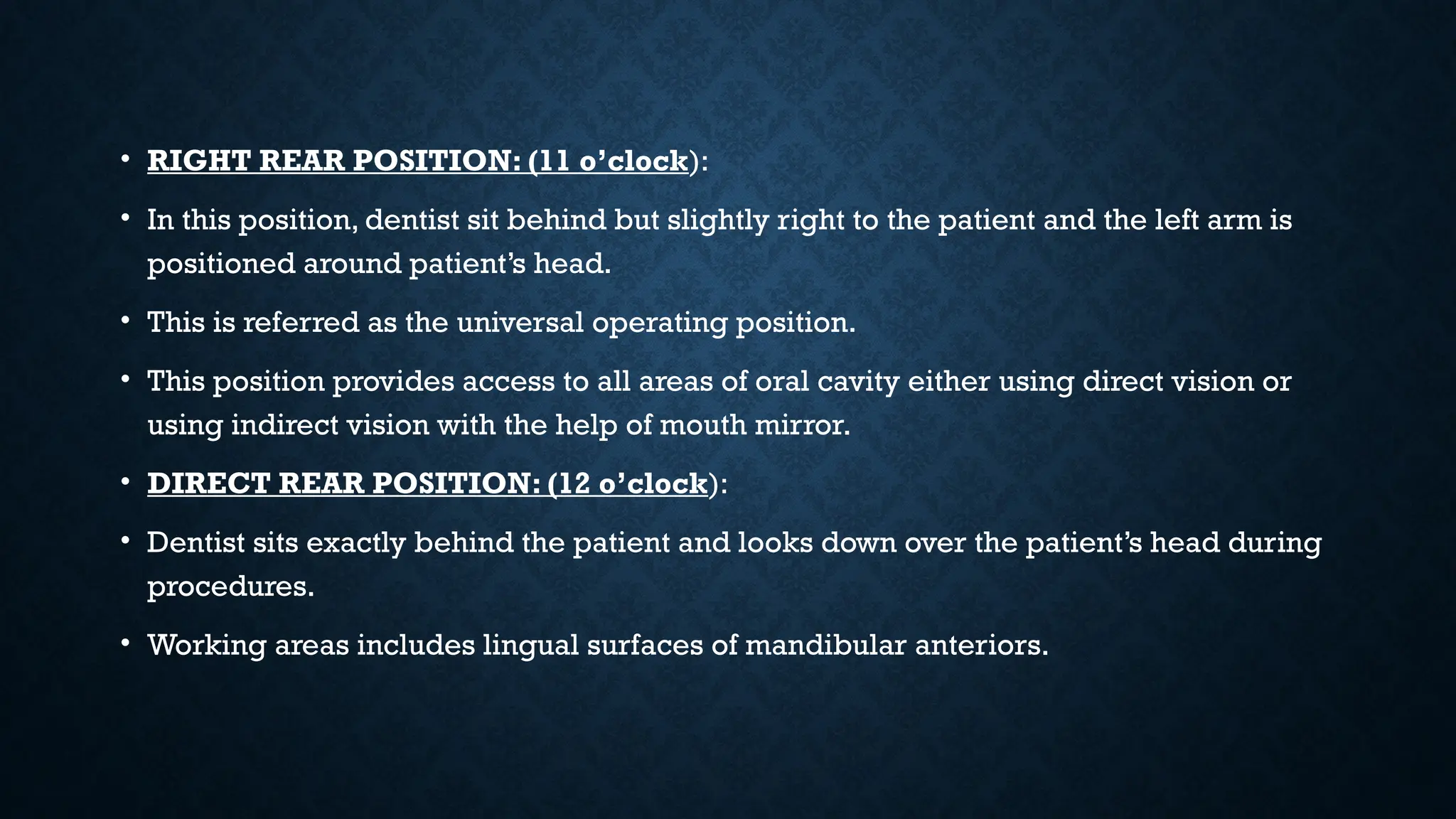 DENTAL CHAIR POSITION, INSTRUMENT GRASP.pptx