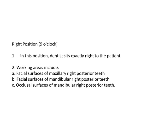 Dental Chair positions | PPTX